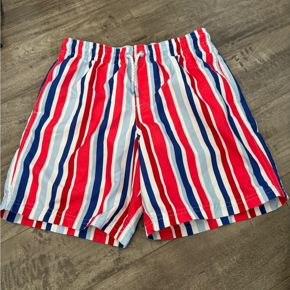 Cat & Jack | Swim | Cat Jack Red And White Swim Trunks With Elastic ...